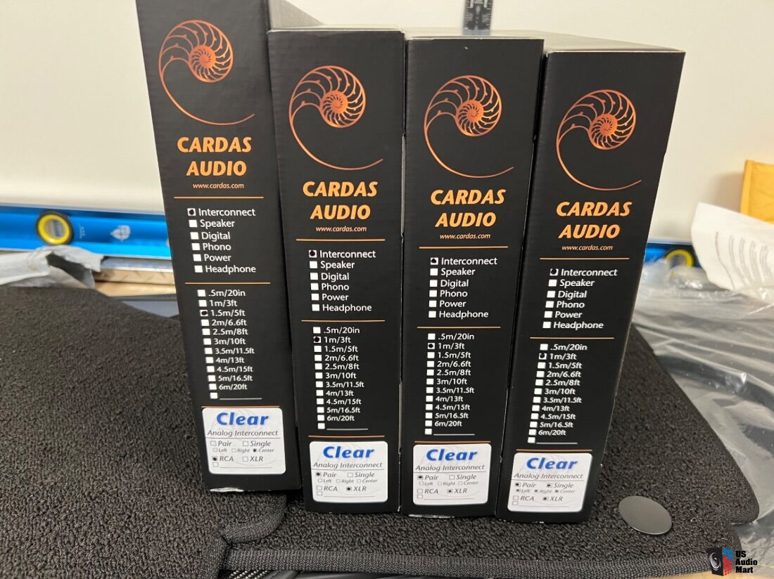 Cardas Clear Interconnects Rev. 1 (XLR) 1m - Two pairs and One LCR set ...