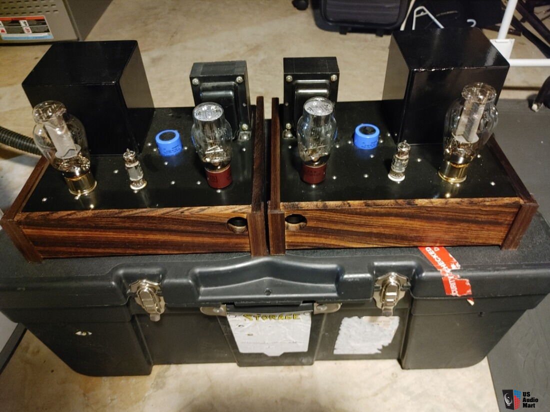 300B Mono amplifiers- great build quality with custom wood chassis ...