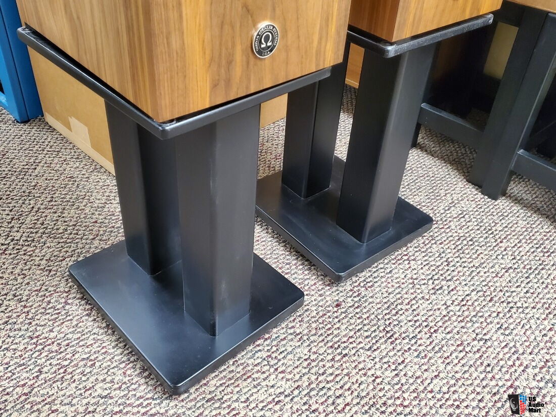 Omega SAMS Walnut Super Alnico Monitors w/Skyland stands - Shipping ...