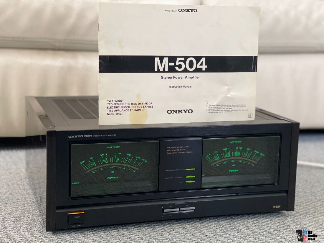 Onkyo Integra M-504 Stereo Power Amplifier ~FULLY SERVICED + LED's FREE ...