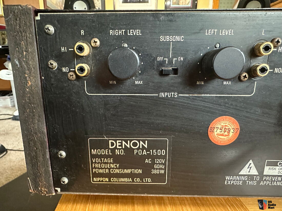Vintage Denon POA-1500 Power Amplifier, Serviced, Early 1980s Photo ...