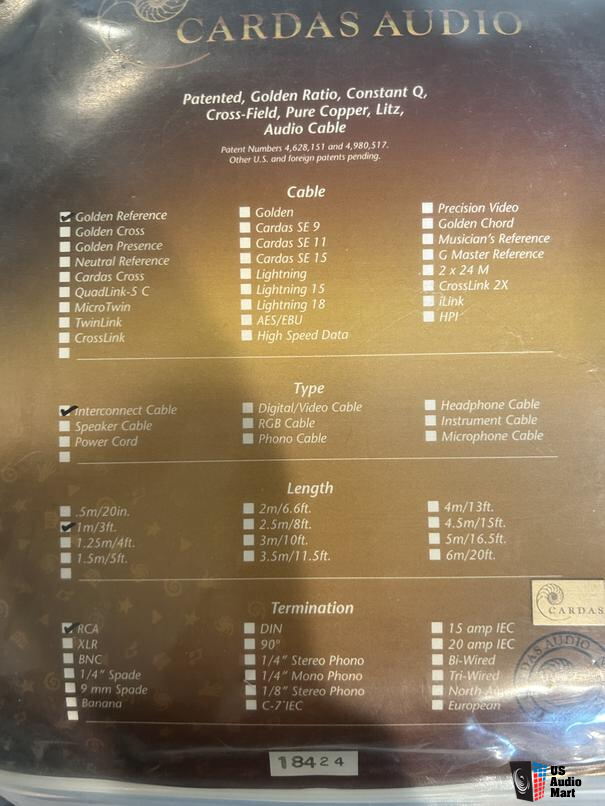 Cardas Golden Reference Interconnects Photo #4832545 - US Audio Mart