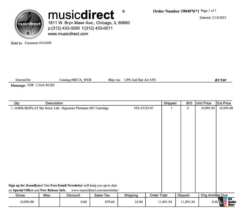 My Sonic Lab Signature Platinum Photo #4835206 - US Audio Mart