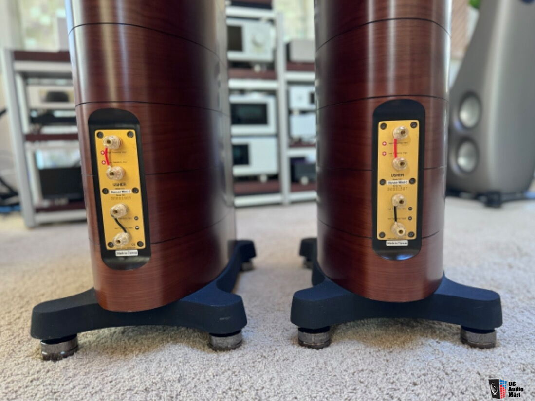Usher Mini Dancer Two DMD Speakers in Walnut w/ Optional Center and ...