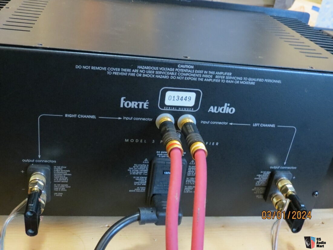 Forte 3 power amp with Forte 44 preamp Photo #4855506 - US Audio Mart