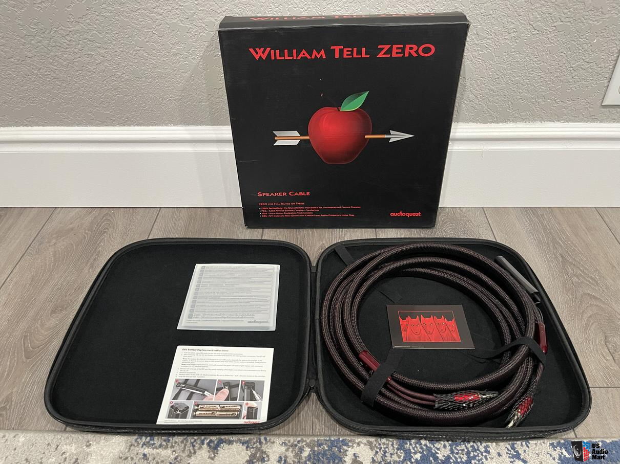 AudioQuest 15ft William Tell Zero Full Range w/ Banana Plugs (Single ...