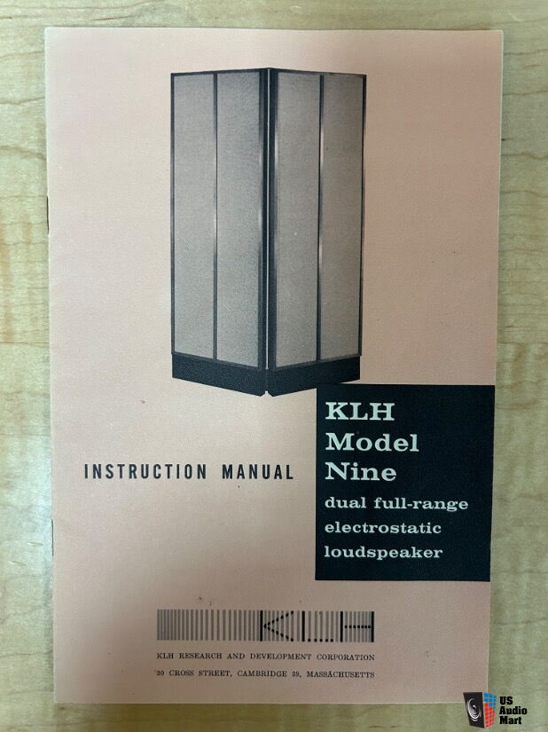 KLH Model 9 Electrostatic speakers - JansZen rebuild Photo #4869707 ...