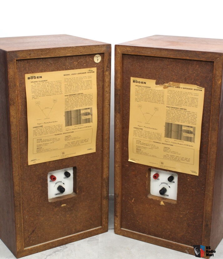 RARE *60'S Vintage Bogen MODEL LS20 Speakers (Lear Siegler) Foster ...