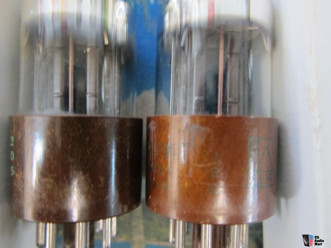 Pr Vintage Sylvania 6SN7 WGT Military Spec Tubes, 1950s, Copper Rods ...