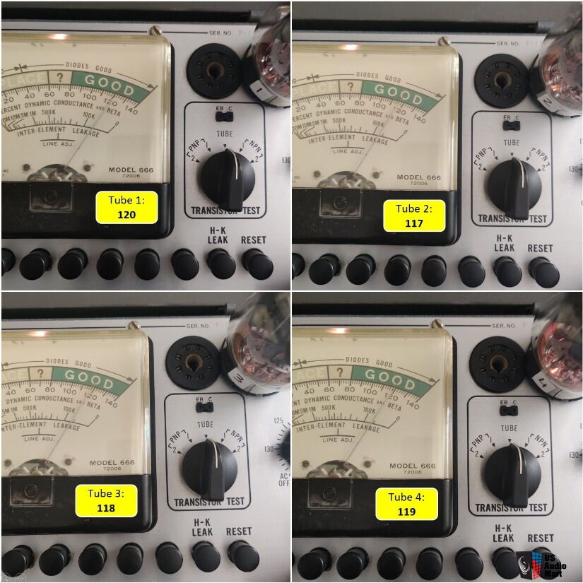 NOS Valve Art KT100 Matched Quad. Drop-in replacement for 6550 and KT88 ...