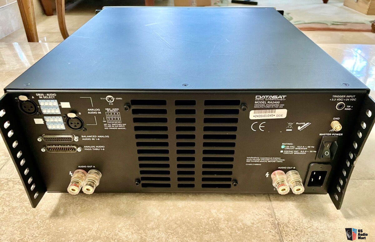 Datasat RA2400 Stereo Power Amplifier, 2-Channel 400W X 2 into 8 ohms ...