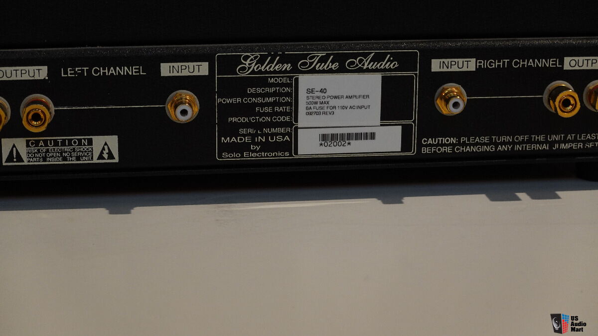 Golden Tube SE-40 Single End Triode Power Amplifier v3 Photo #4902040 ...
