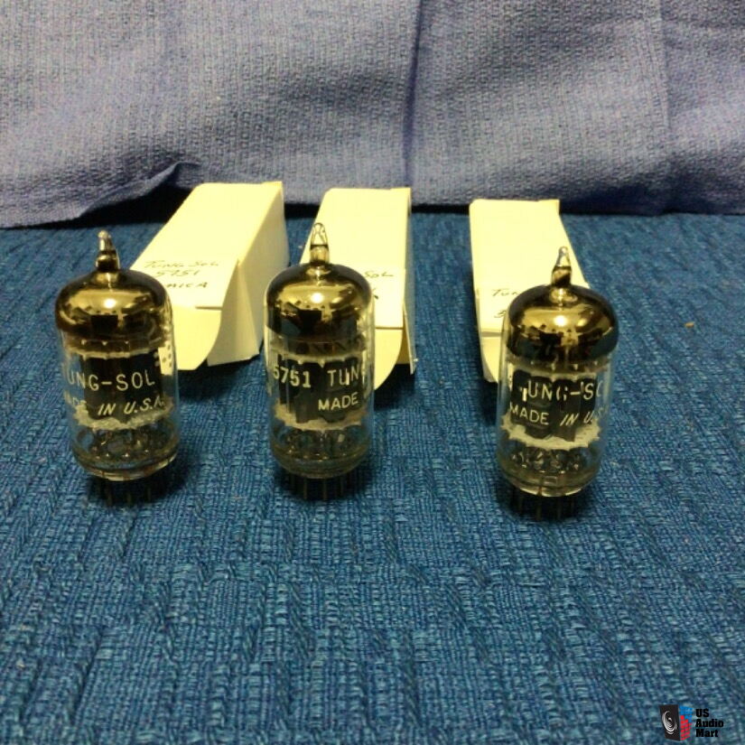 Tung Sol 5751 Triple Mica 5751 Tubes NOS Set of 3 Matched Photo ...