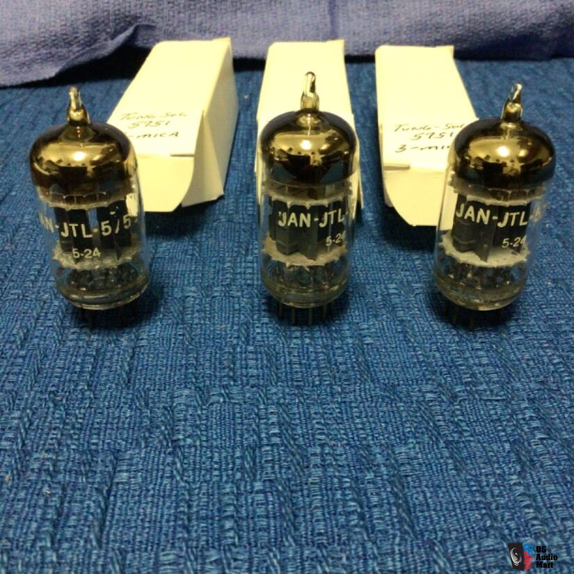 Tung Sol 5751 Triple Mica 5751 Tubes NOS Set of 3 Matched Photo ...