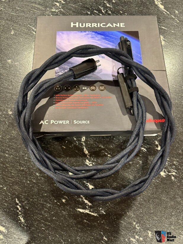 Audioquest Hurricane 2 meter Source AC Power Cable For Sale - US Audio Mart