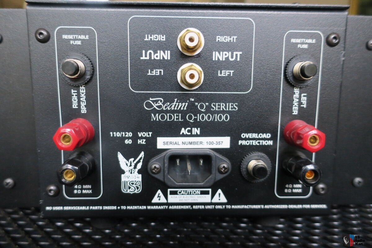 Bedini Q-Series 100 watt stereo amplifier Photo #4930150 - US Audio Mart