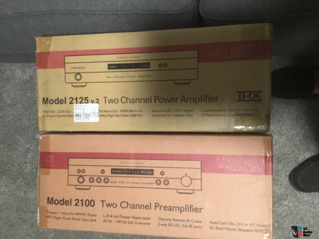 Parasound 2125 v2 amp. 2100 new classic preamp Photo #4930539 - US ...