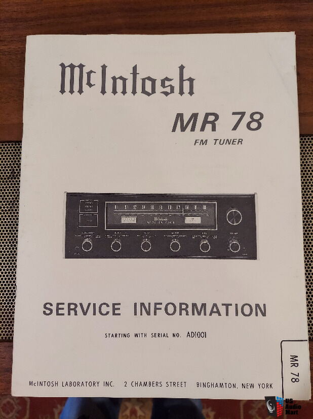 McIntosh MR 78 FM tuner A McIntosh Legacy Product Photo #4934270 - US ...