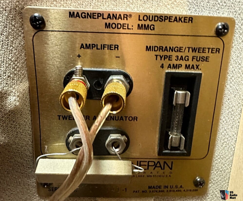 Nice Pair of Matching Magneplanar MMG Speakers with custom wooden ...