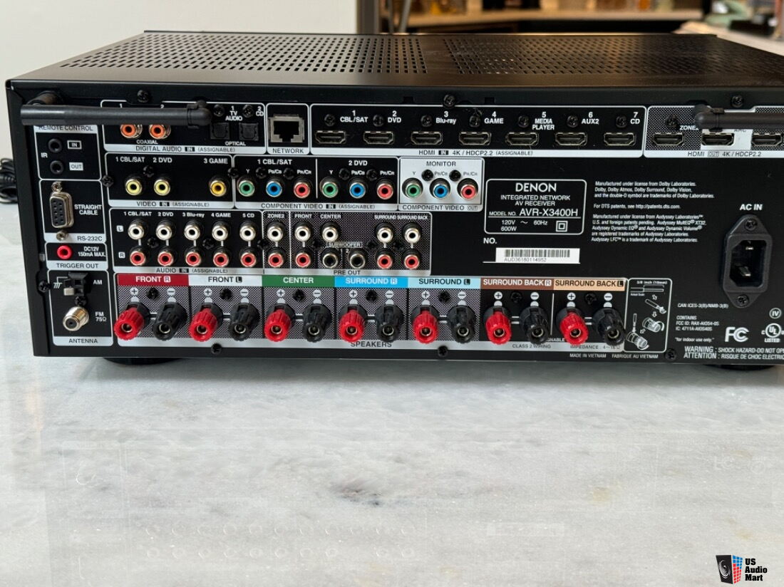 Denon x3400h Receiver - 7.2 Atmos, eARC, one owner Photo #4935990 - US ...