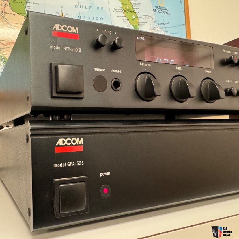 Adcom GTP-500 II tuner preamp and GFA-535 amplifier, beats any ...