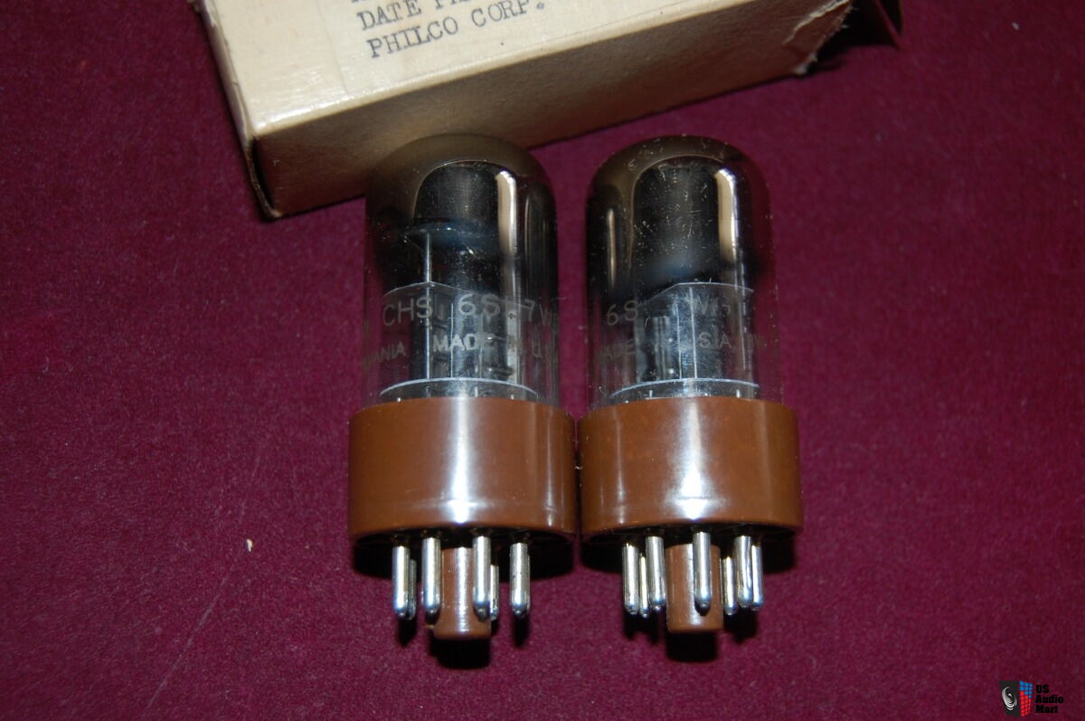 Matched Pair NOS JAN-CHS 6SL7 WGT New Old Stock military vacuum tubes ...