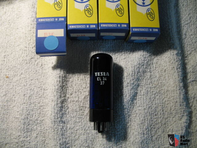 4 each NIB/NOS Tesla EL34 blue glass tubes Photo #4993428 - US Audio Mart