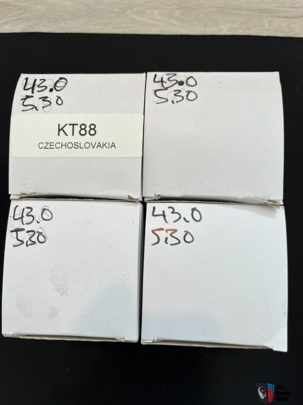 NOS Quad Matched set of Teslovak KT88 Vacuum Tubes (Gold Label) Photo ...