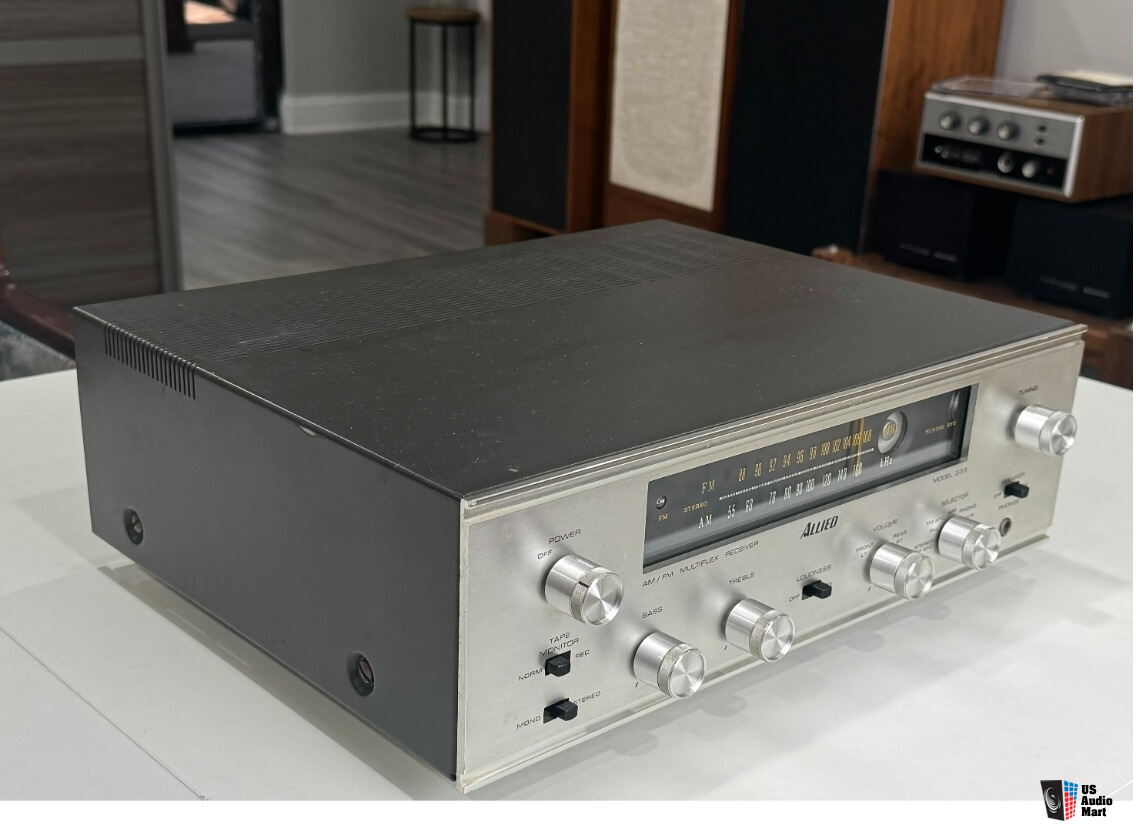 Vintage Hi-Fi Allied 333 vacuum tube stereo receiver - Metal cover ...
