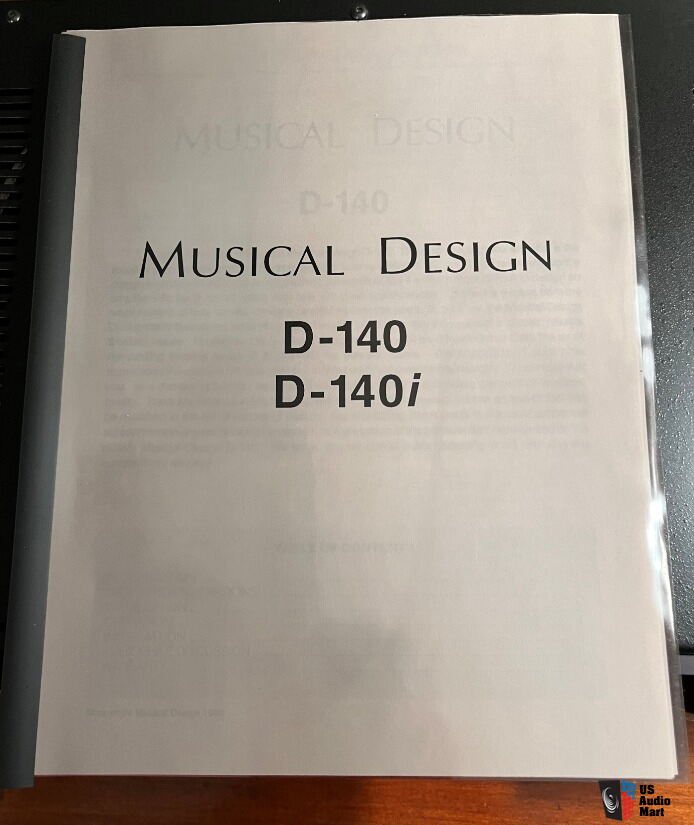 Musical Design D-140 Power Amplifier Photo #5001854 - US Audio Mart