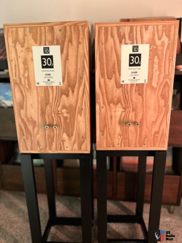 Harbeth M30.2 XD monitors with custom Resonant Wood stands Photo ...