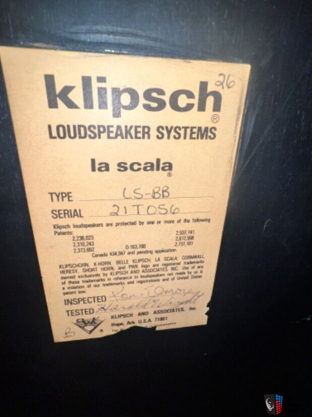 Klipsch LA SCALA Speakers Photo #5005922 - US Audio Mart