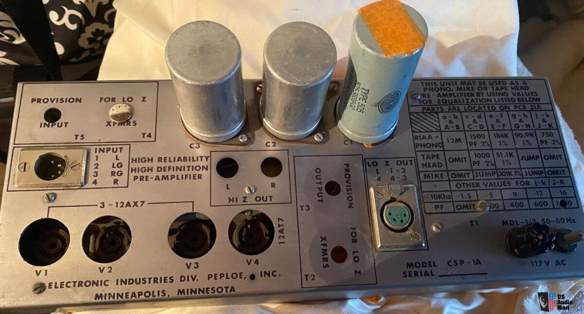 Audio Research Electronic Industries CSP-1A Phono/Tape Preamp 1969 era