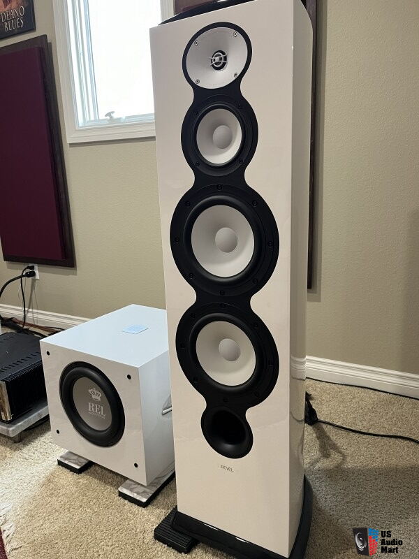 Revel PerformaBe F228Be Floor-standing speaker pair (High-Gloss White ...
