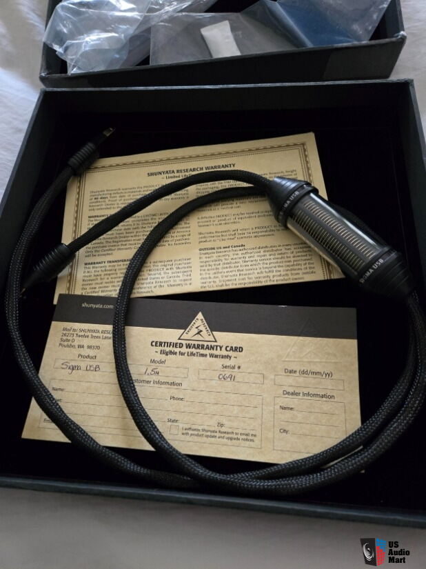 Shunyata Sigma USB A to B Digital Cable 1.5m Photo #5022351 - US Audio Mart