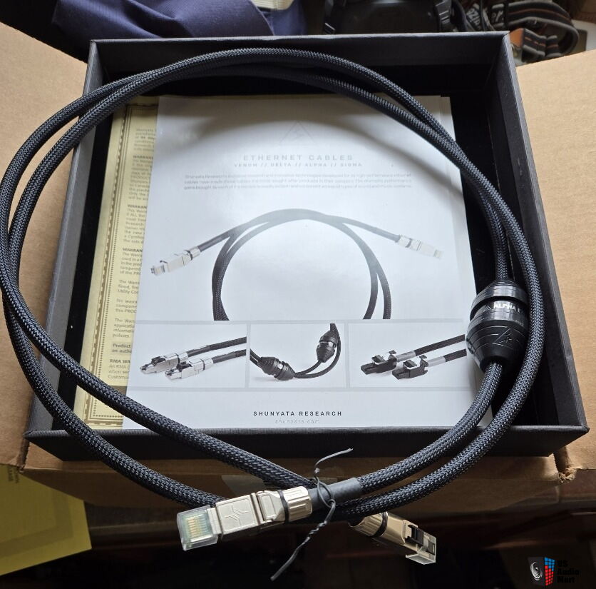 Shunyata Alpha ethernet cable, custom 2M long, one owner, just like new