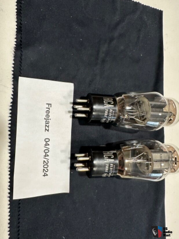NOS matched Pair RCA Grey Bi-Plate 2a3 Vacuum Tubes For Sale - US Audio ...