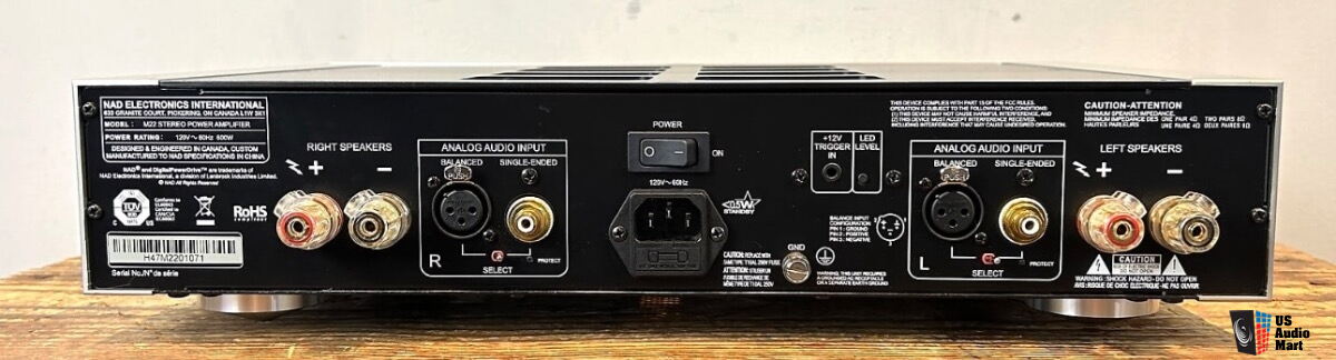 NAD M22 Power Amplifier. 250 WPC. Hypex NCore Photo #5046286 - US Audio ...