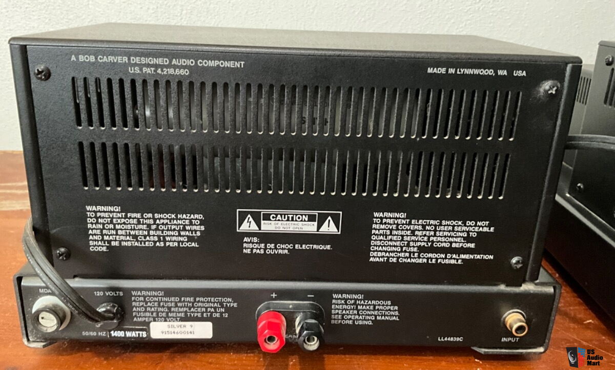Carver Magnetic Field Power Amplifier Model Silver Nine t Vacuum Tube ...