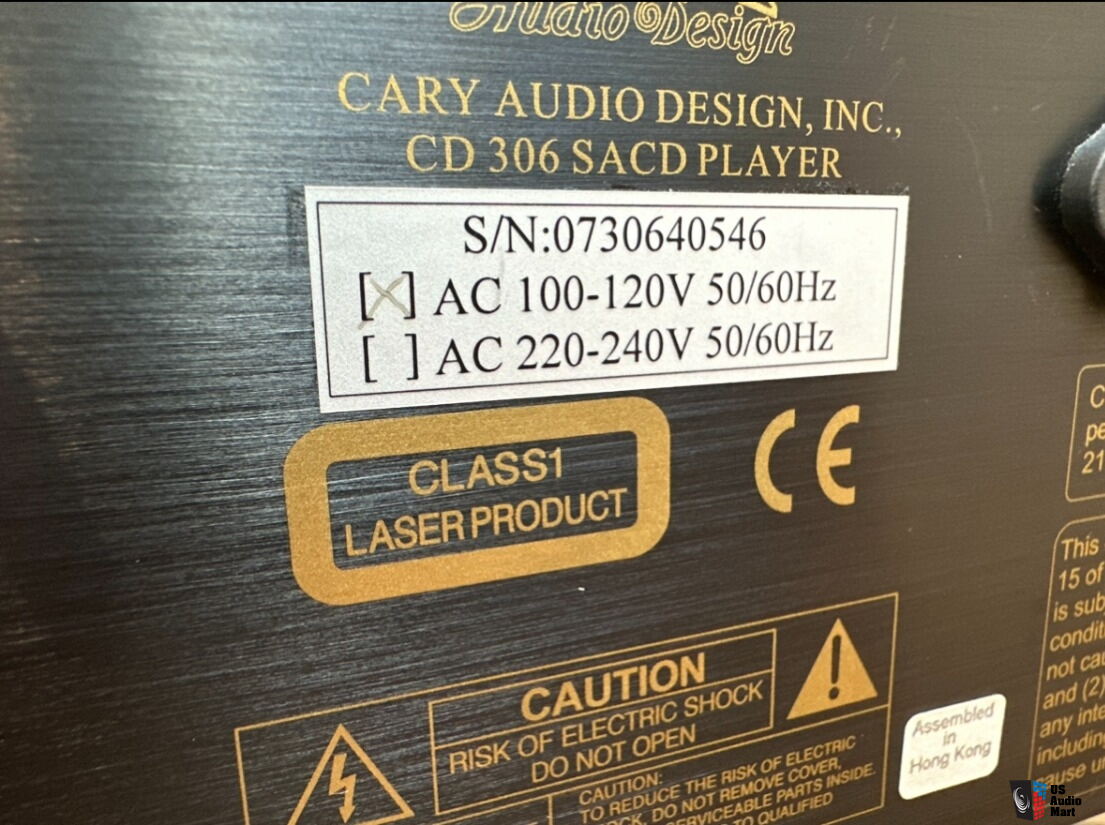 CARY 306 SACD Black Player Photo #5088596 - US Audio Mart