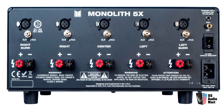 Monolith 5X200W Amplifier-*Reduced*- 3 yr Warranty - Price includes ...