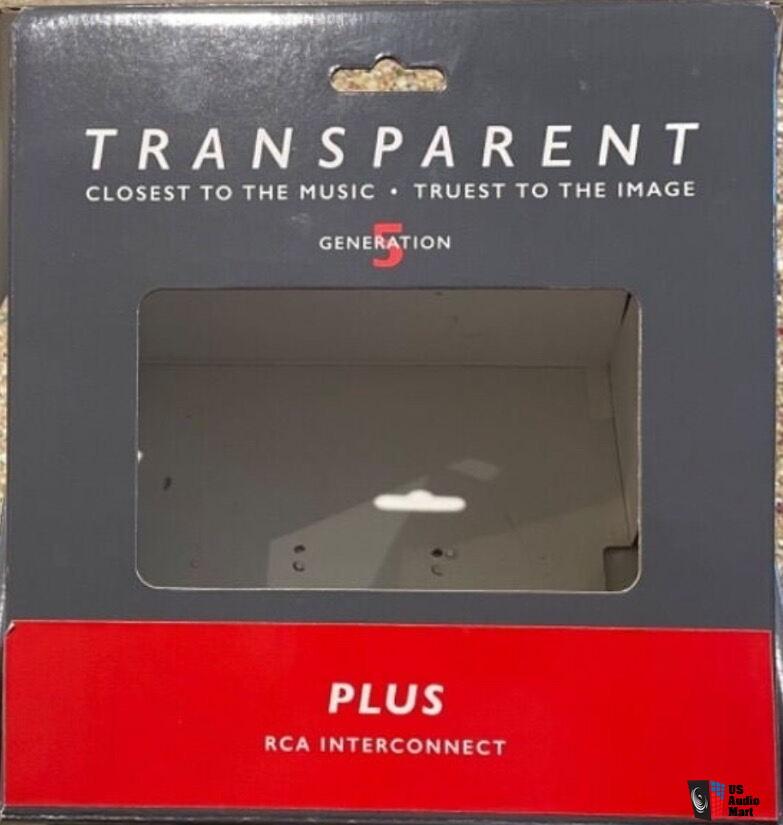 Transparent audio plus rca cable 1 meter G5 Generation 5 For Sale - US ...