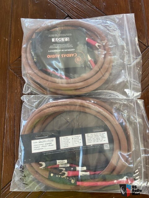 Cardas Golden Cross Speaker Cable in a biwire configuration w/ 1/4 ...