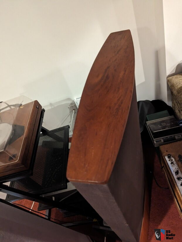 Quad ESL-63 speakers with aftermarket stands