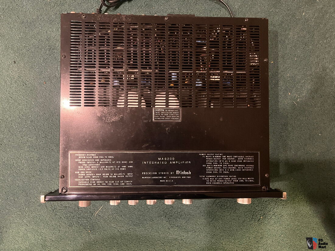 McIntosh MA-6200. New face & bulbs!