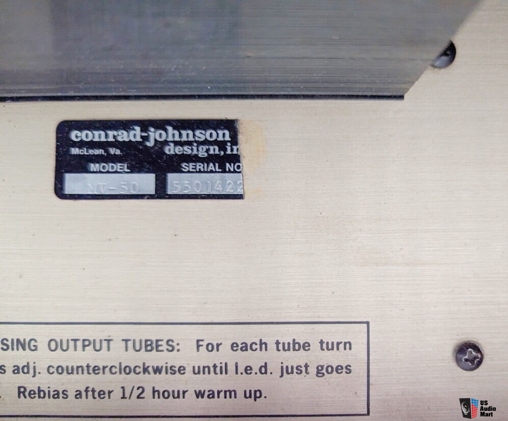 Conrad Johnson MV-50 Stereo Tube Amplifier Photo #5125968 - UK Audio Mart