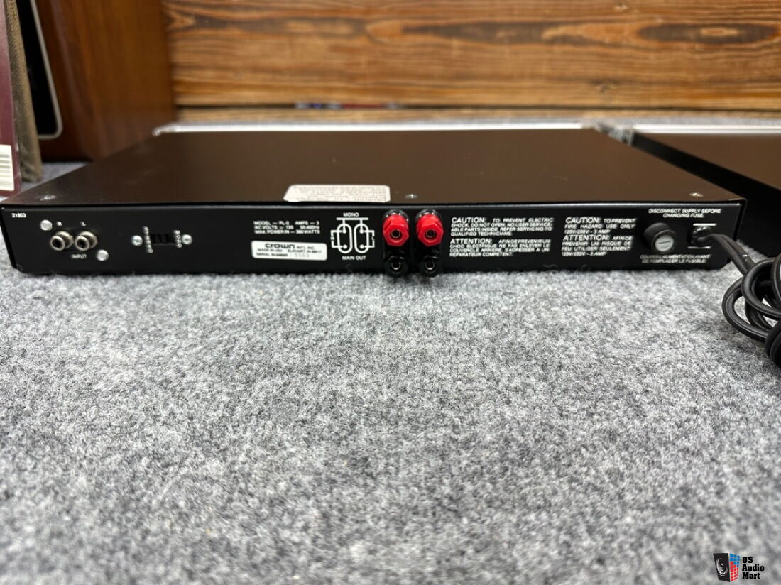 PAIR of CROWN Power Line Two PL-2 Stereo Power Amplifiers Audiophile ...