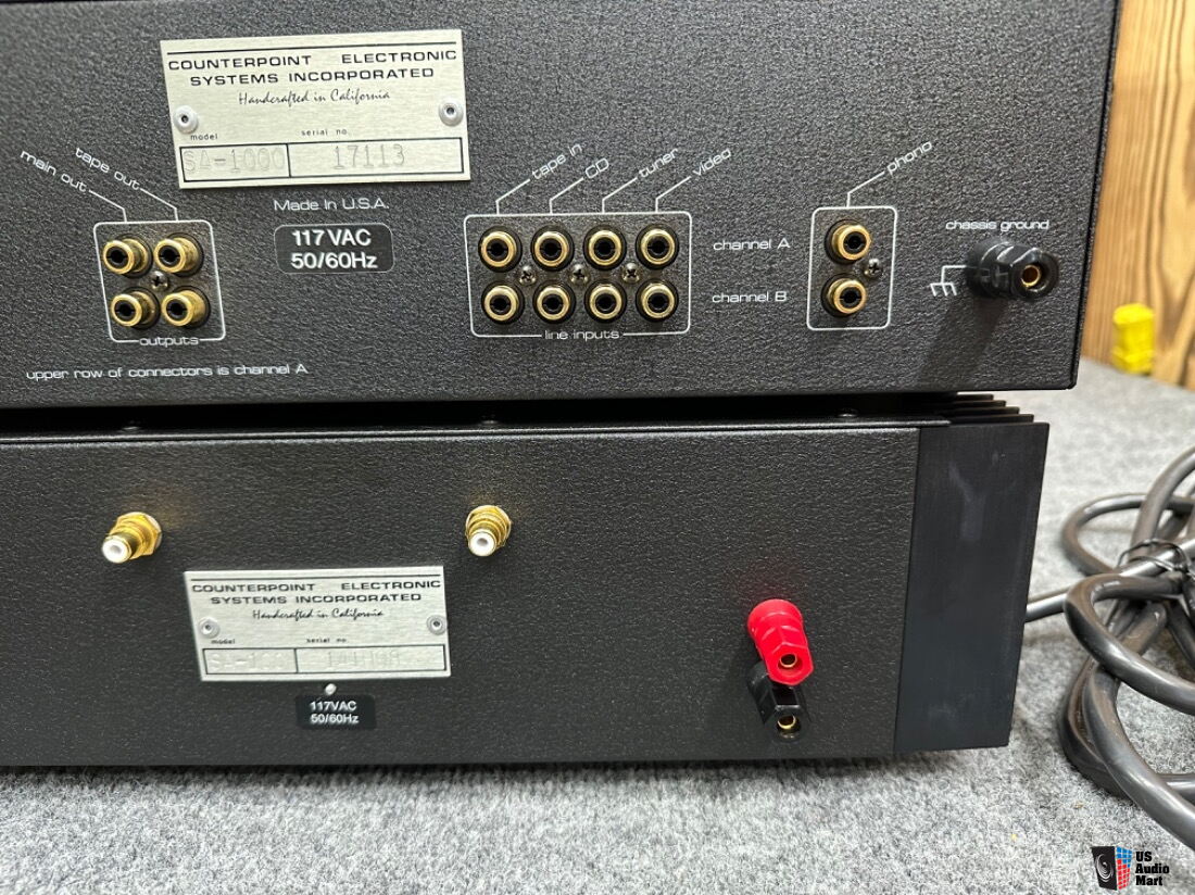 Counterpoint SA-1000 & SA-100 Hybrid Tube Stereo Amplifier ...
