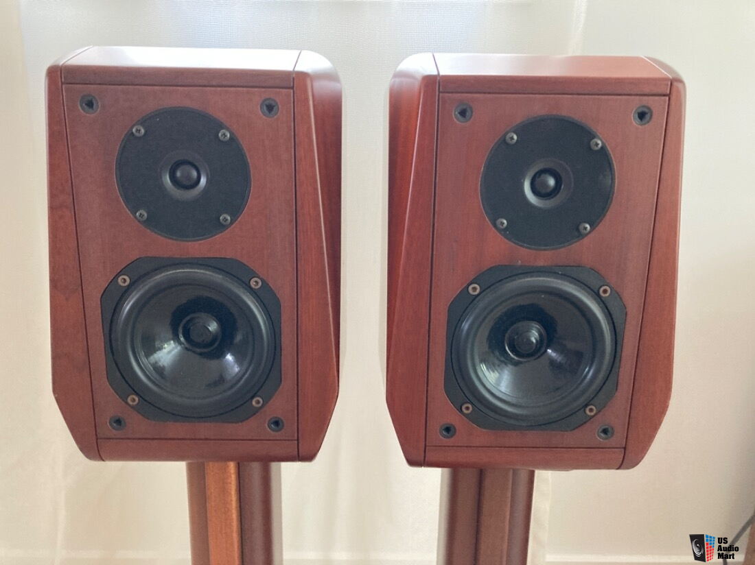 Opera Callas bookshelf speakers on matching stands