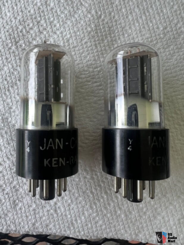 KEN RAD VT-231 JAN CHY 6SN7GT matched series/date code pair NOS
